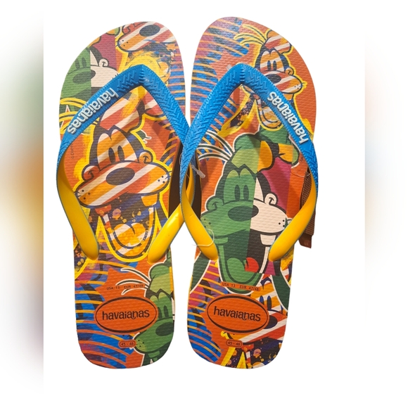 Havaianas | Shoes | Disney X Havaianas Goofy Yellow Blue Brazilian Flip ...